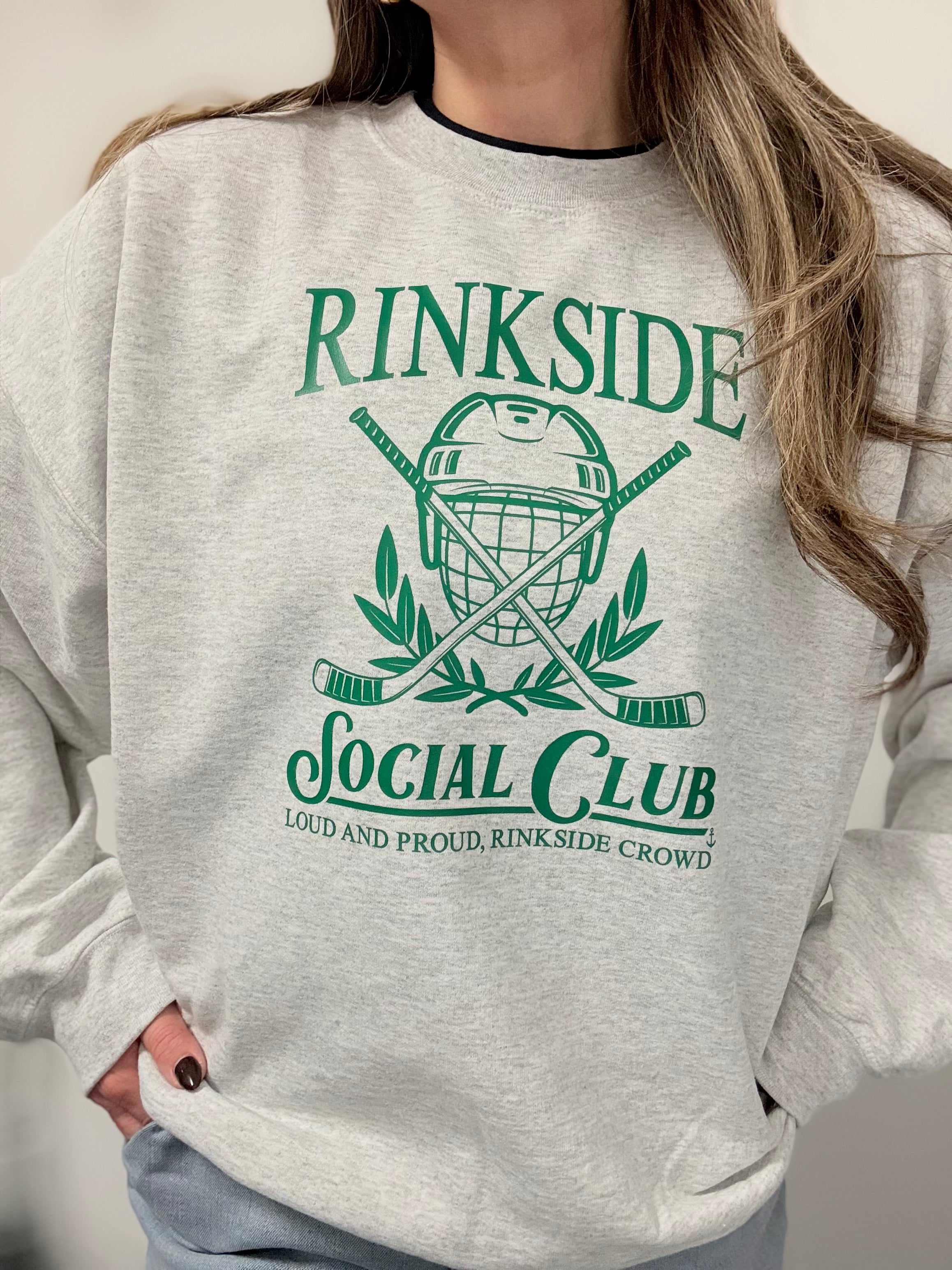 "Rinkside Social Club” Unisex Crewneck Sweatshirt – SaltwaterDesigns NL